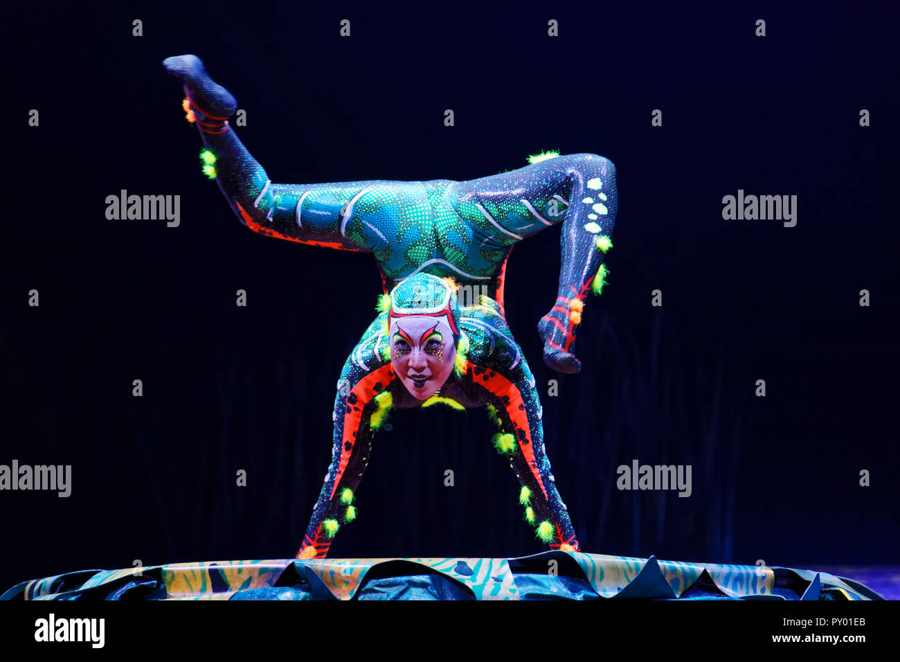 Paris, France. 24th Oct, 2018. Contortion, Oyun-Erdene Senge performs ...