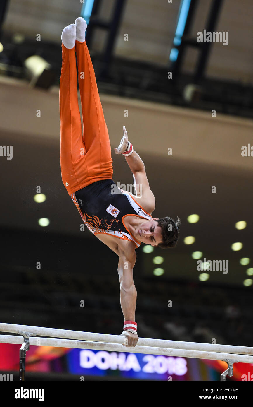 Doha, Qatar. 25th Oct, 2018. FRANK RIJKEN from the Netherlands competes ...