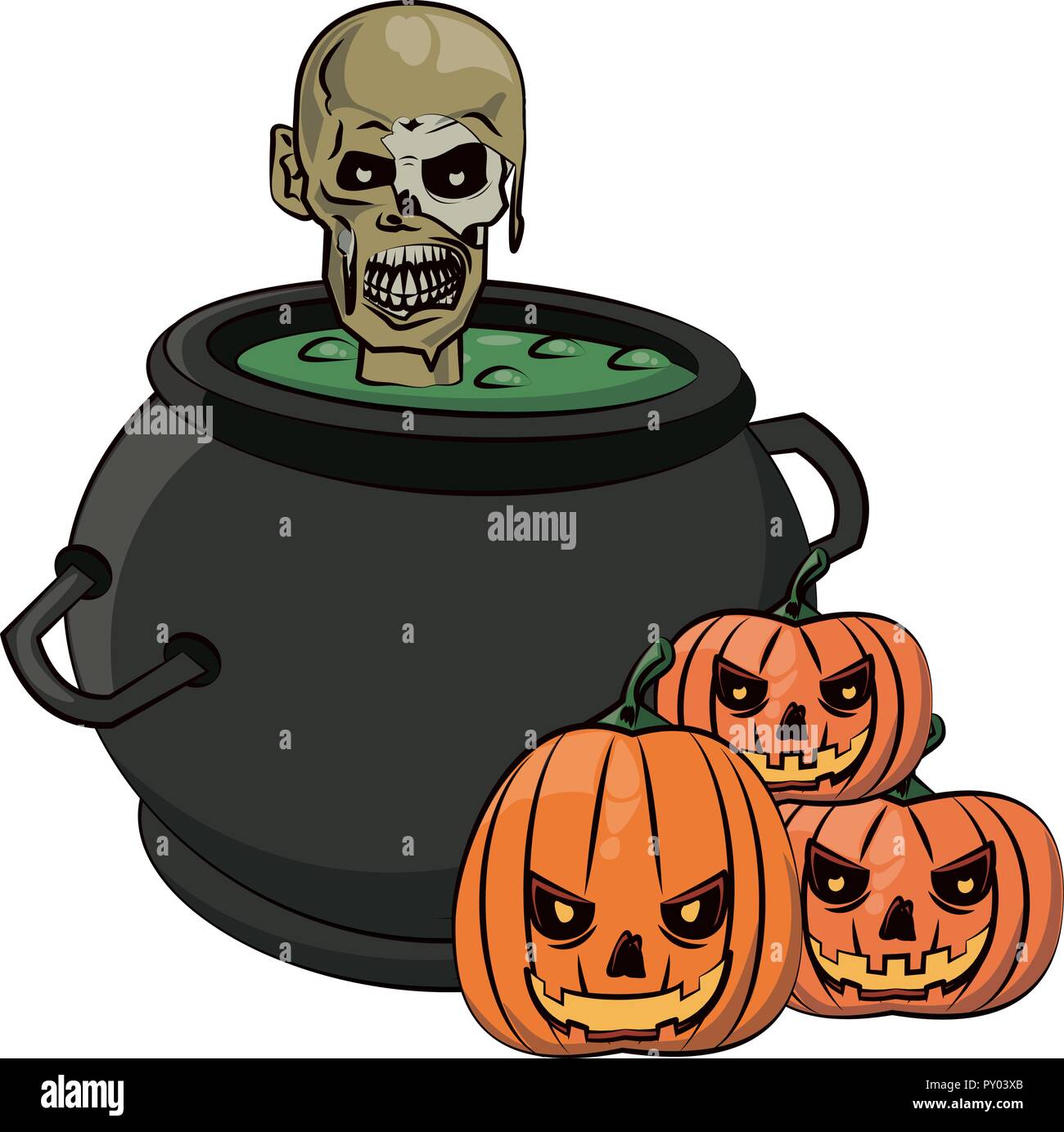 Halloween scary cartoons Stock Vector Image & Art - Alamy