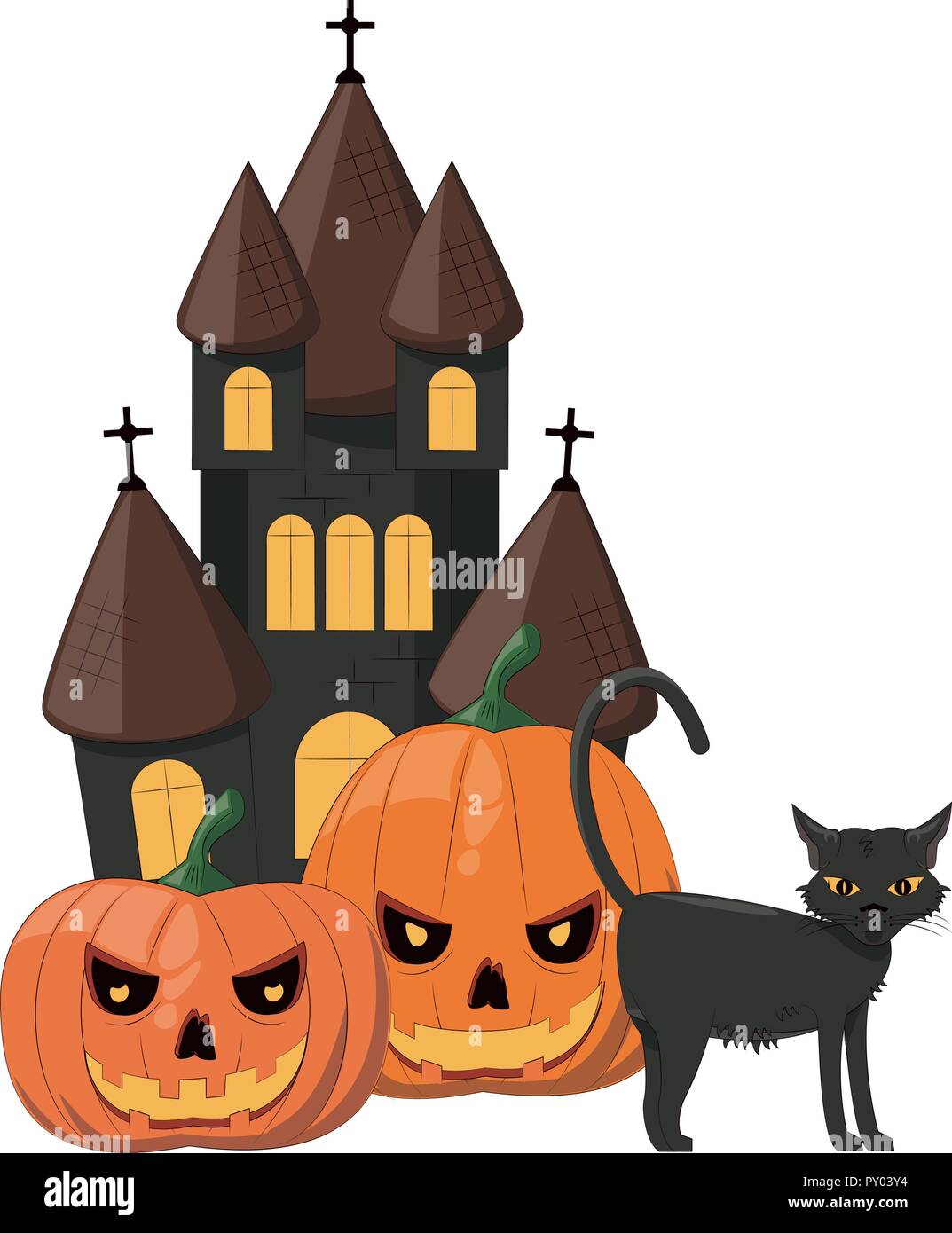 Halloween scary cartoons Stock Vector Image & Art - Alamy