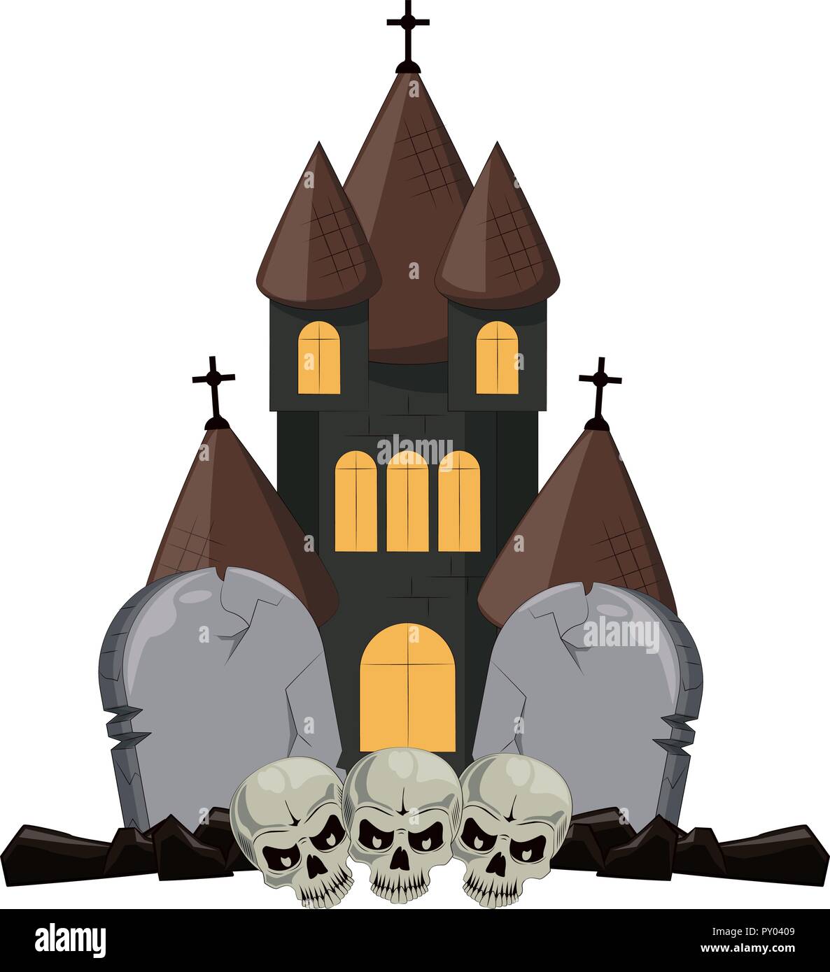 Halloween scary cartoons Stock Vector Image & Art - Alamy