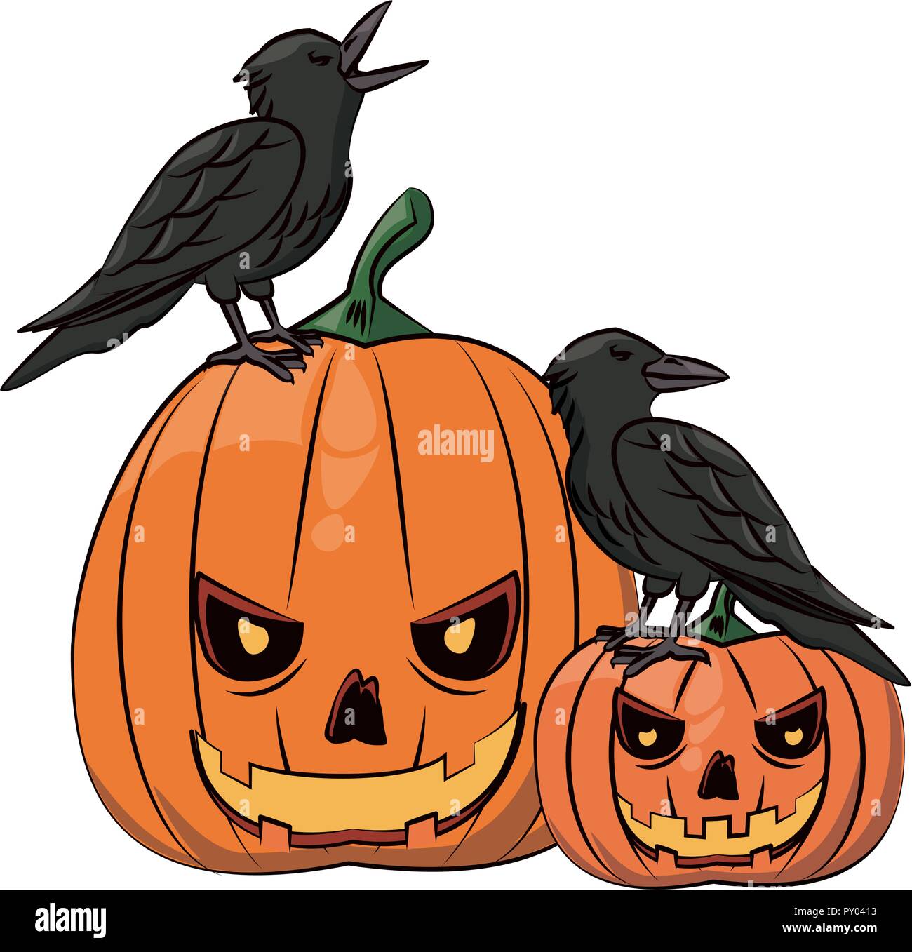 Halloween scary cartoons Stock Vector Image & Art - Alamy
