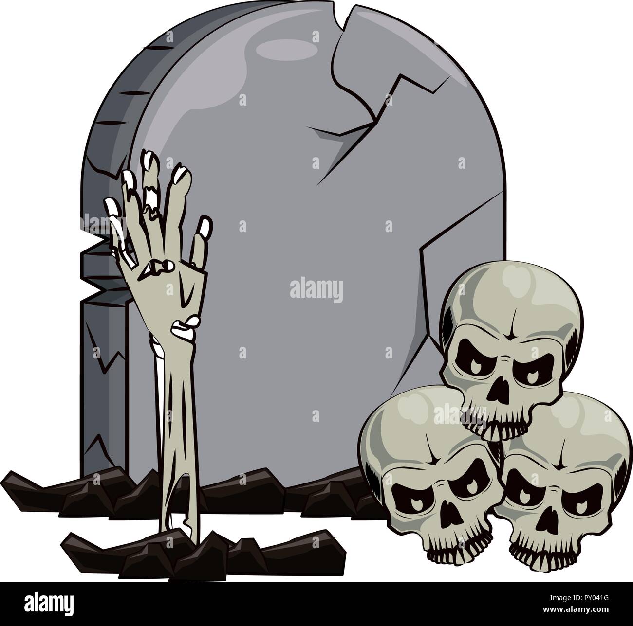 Halloween scary cartoons Stock Vector Image & Art - Alamy