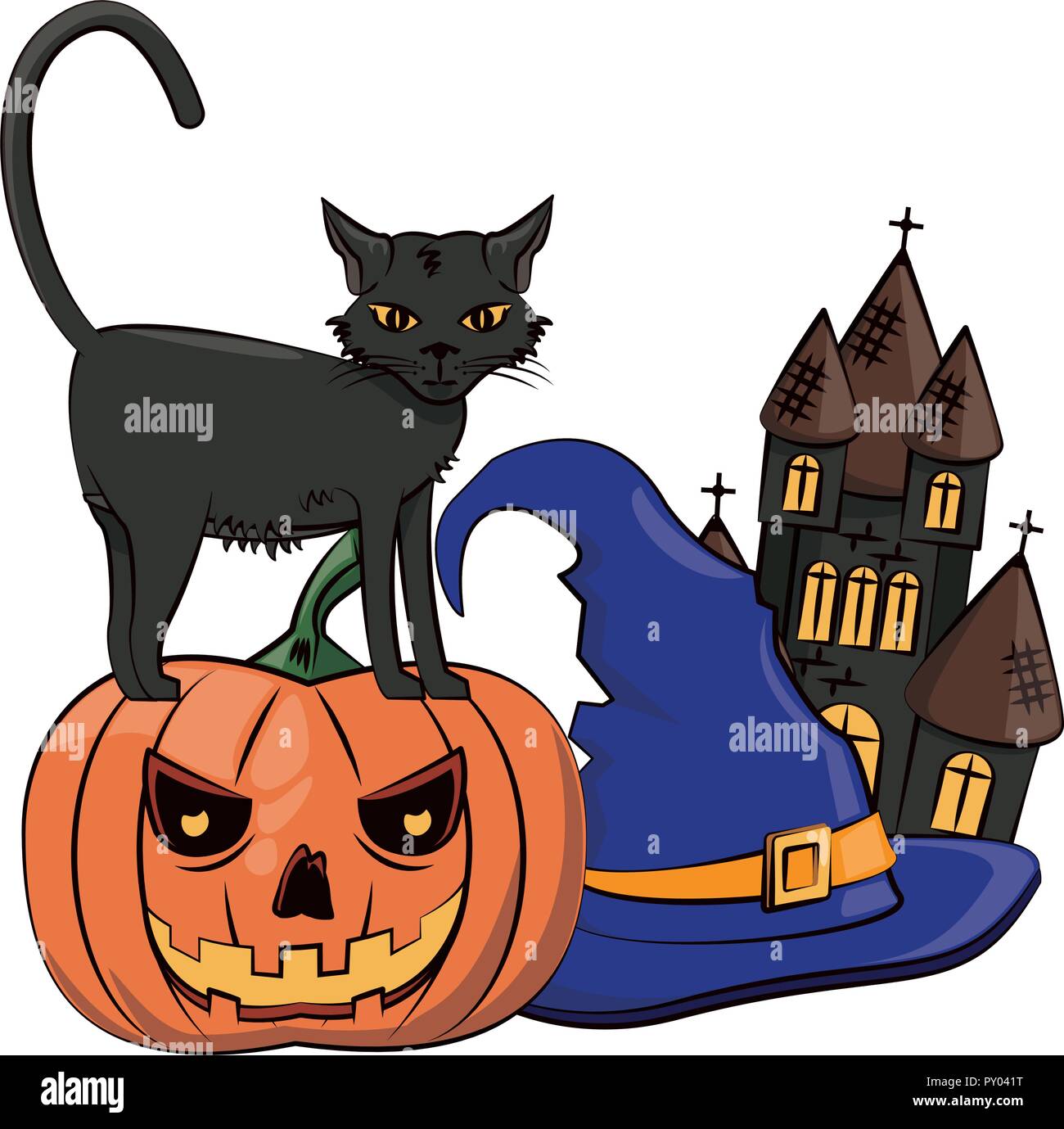 Halloween scary cartoons Stock Vector Image & Art - Alamy