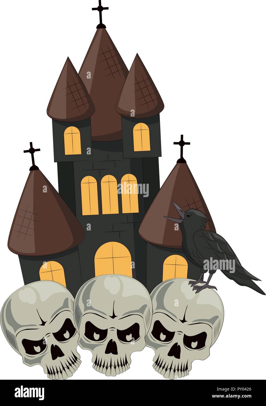 Halloween scary cartoons Stock Vector Image & Art - Alamy