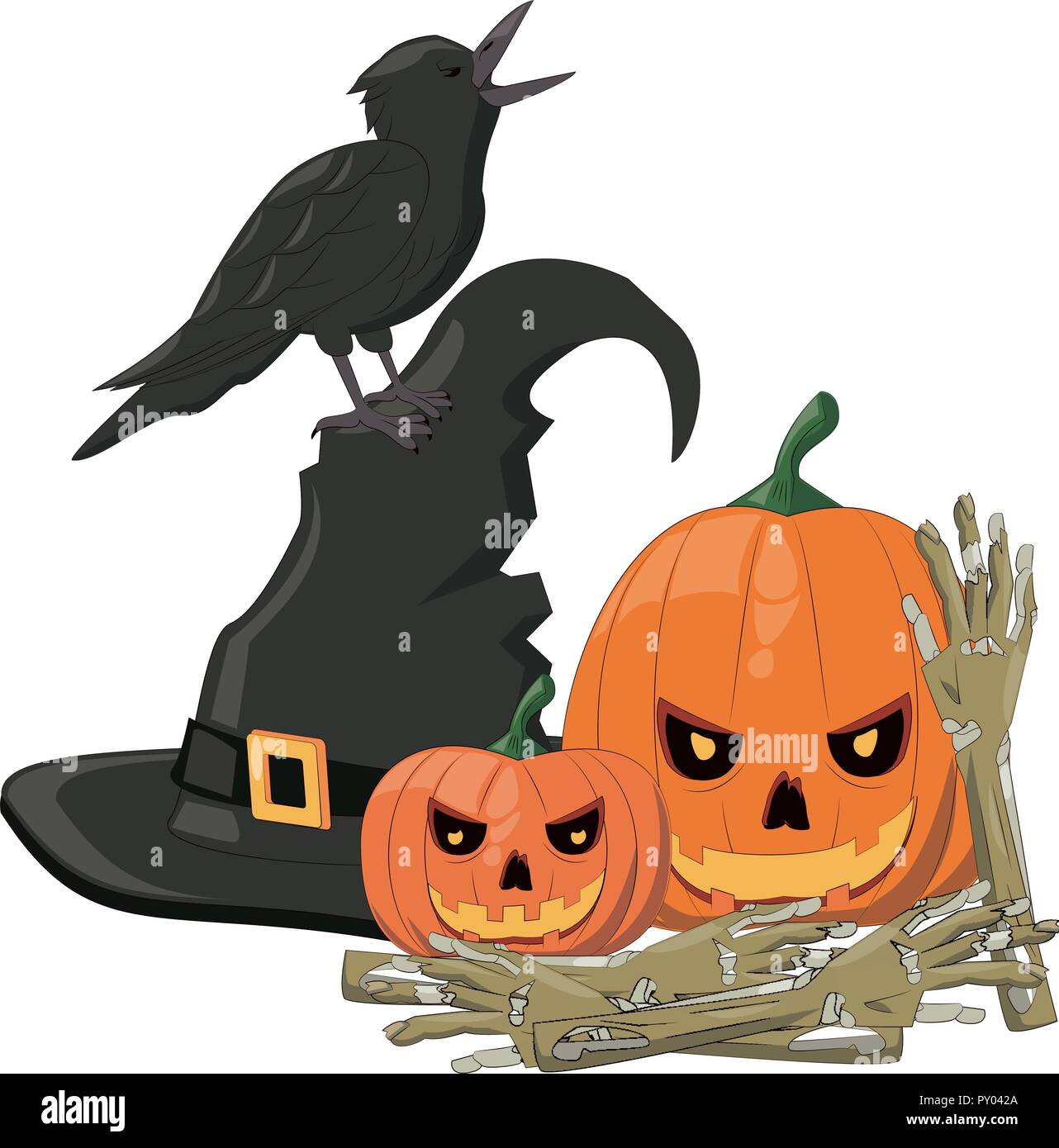 Halloween scary cartoons Stock Vector Image & Art - Alamy