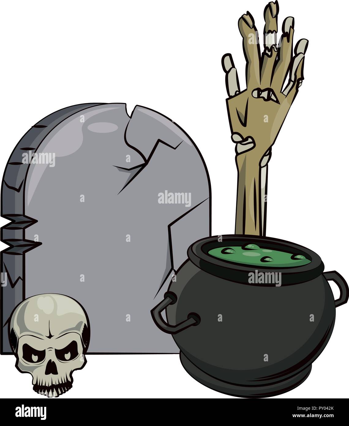 Halloween scary cartoons Stock Vector Image & Art - Alamy