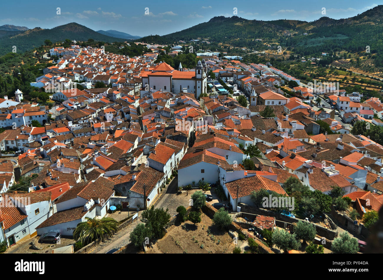 Overview of Castelo de Vide from the Castle. Portugal Stock Photo - Alamy