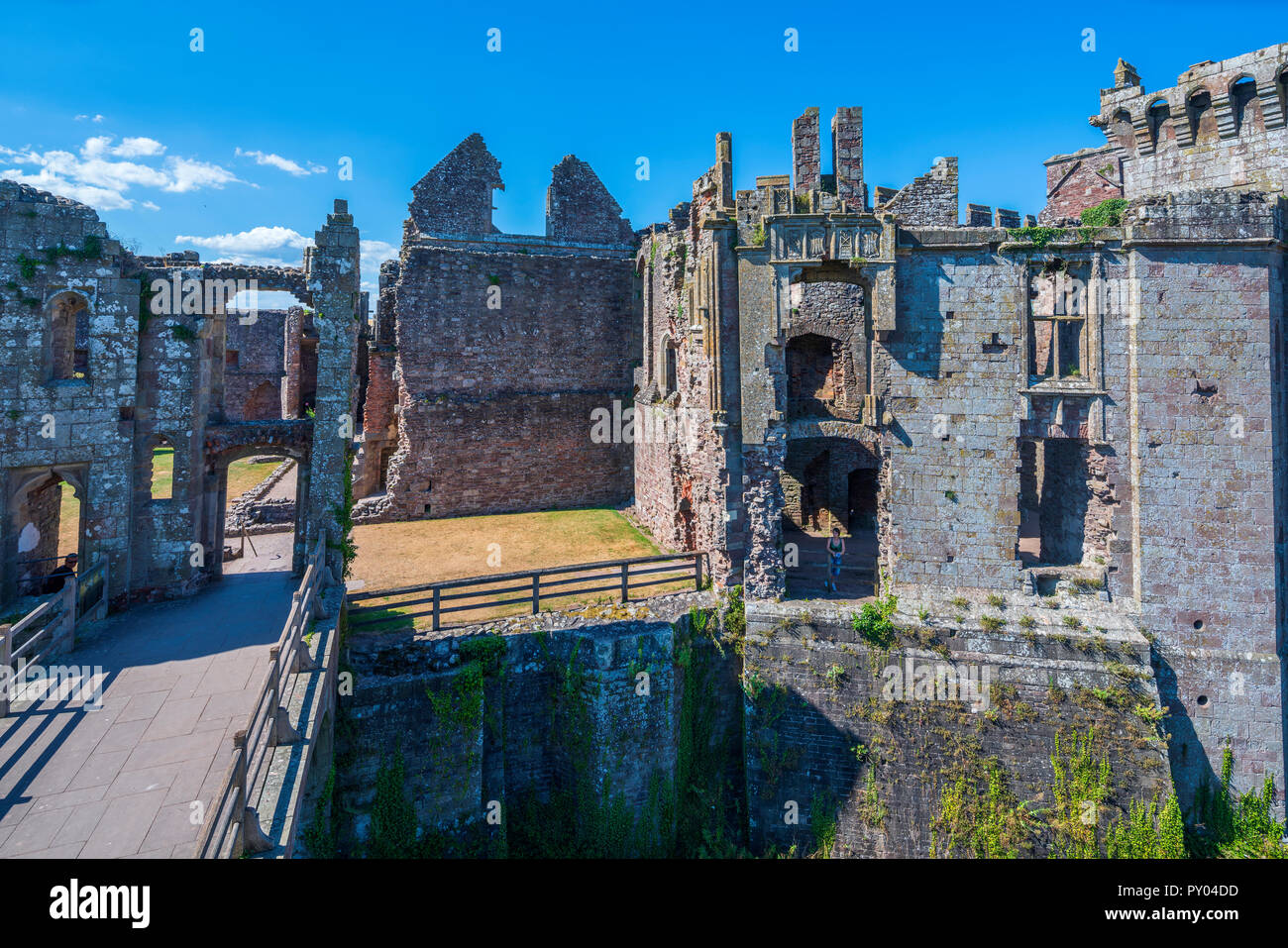 Raglan Castle, Monmouthshire, Wales, United Kingdom, Europe Stock Photo ...