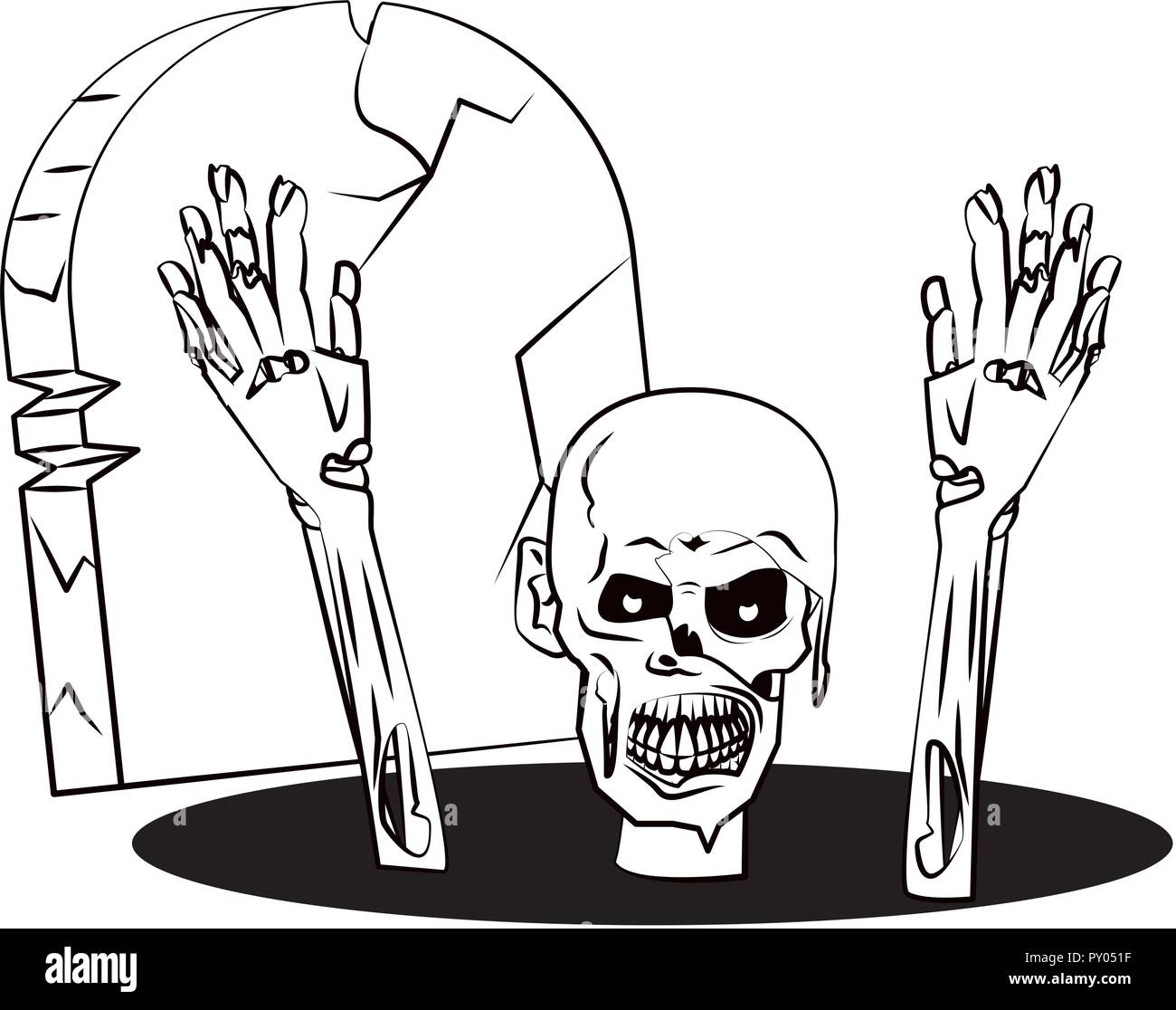 Halloween scary cartoons Stock Vector Image & Art - Alamy