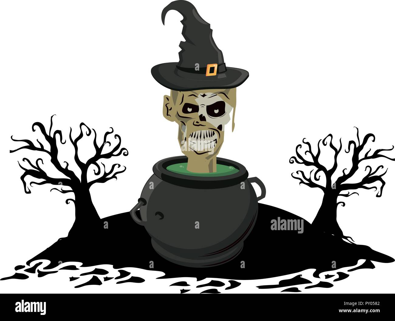 Halloween scary cartoons Stock Vector Image & Art - Alamy