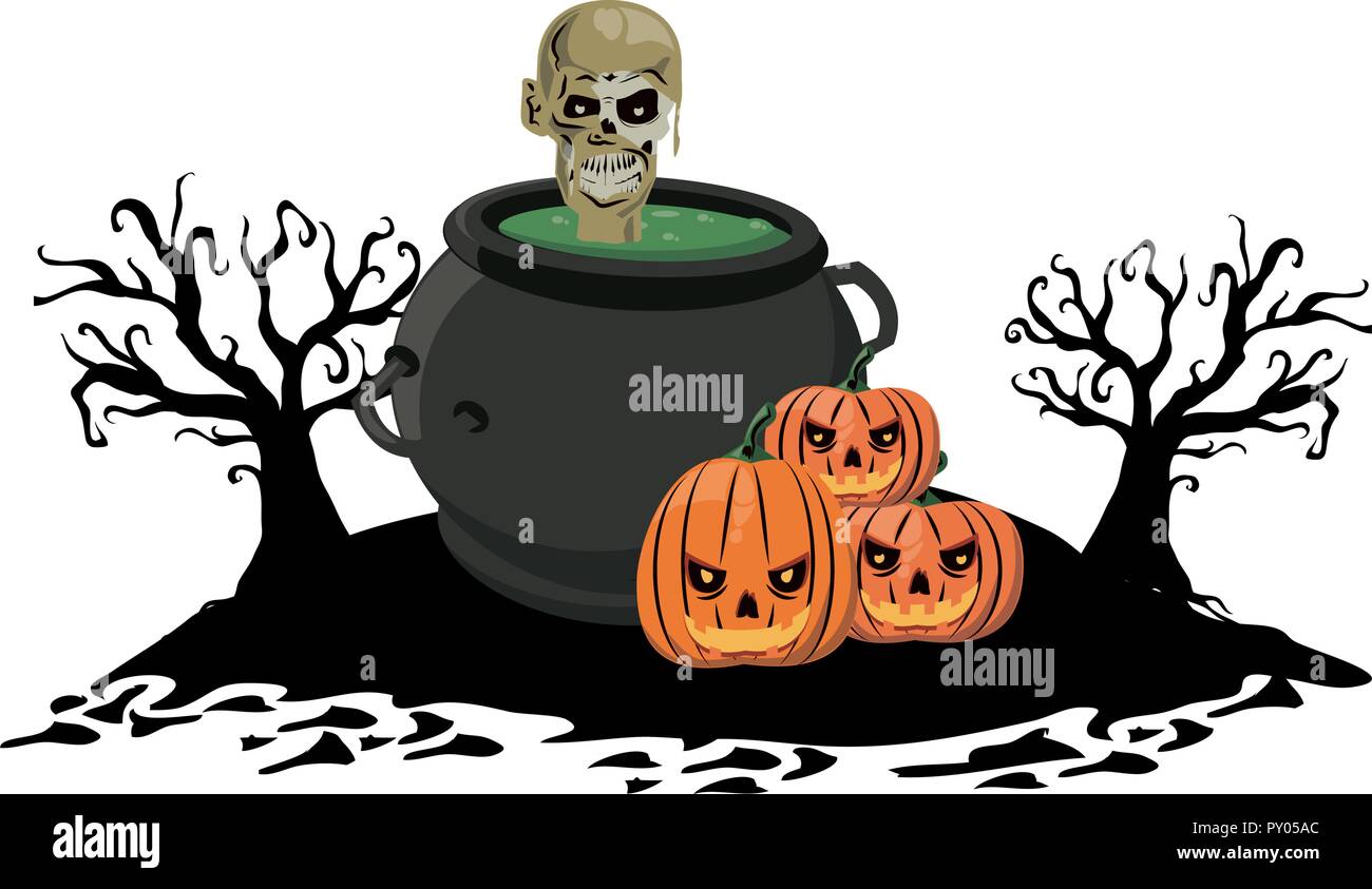 Halloween scary cartoons Stock Vector Image & Art - Alamy