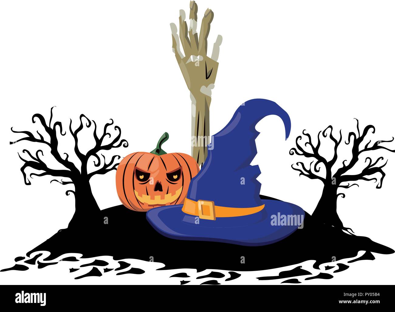 Halloween scary cartoons Stock Vector Image & Art - Alamy