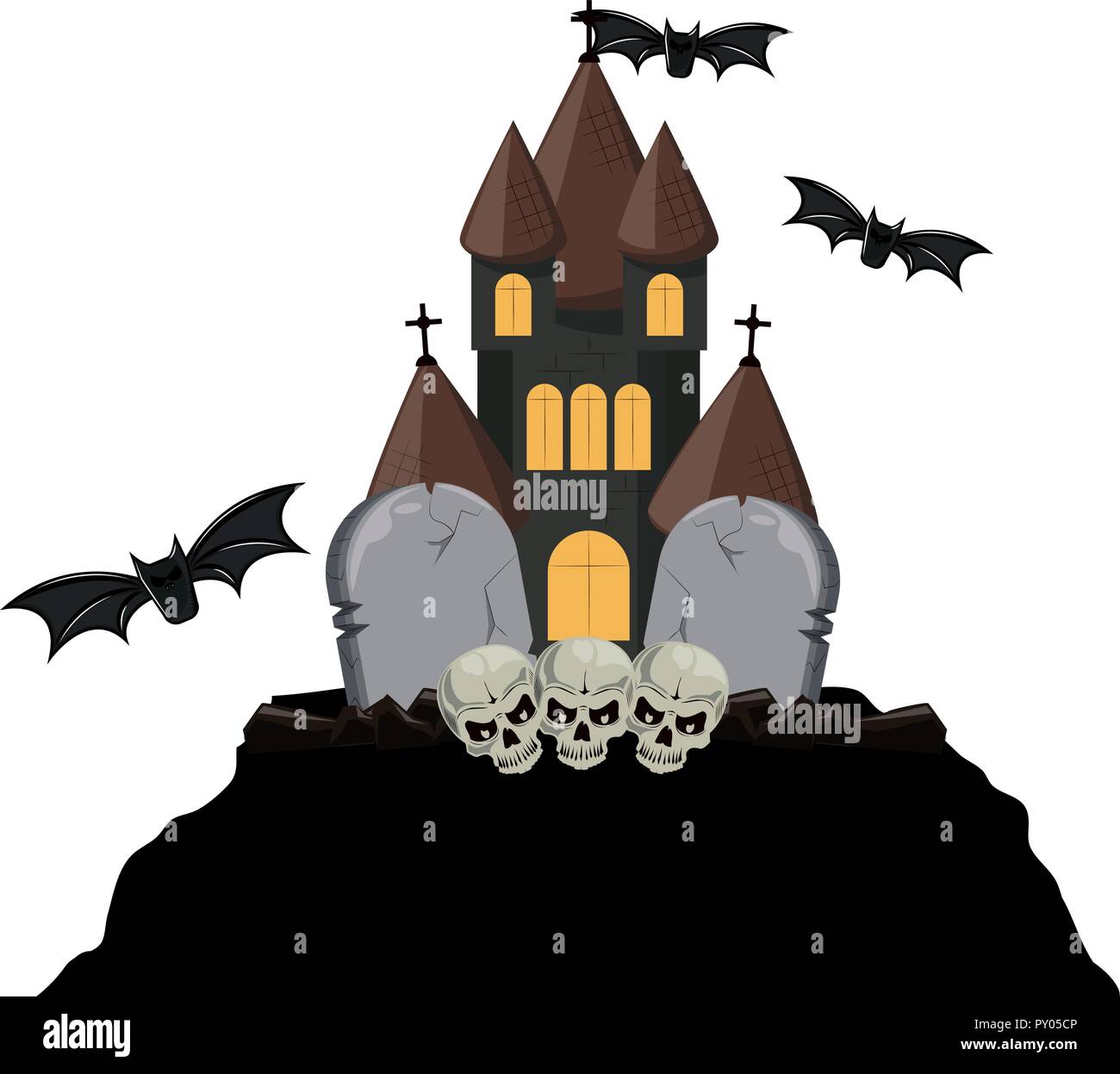 Halloween scary cartoons Stock Vector Image & Art - Alamy
