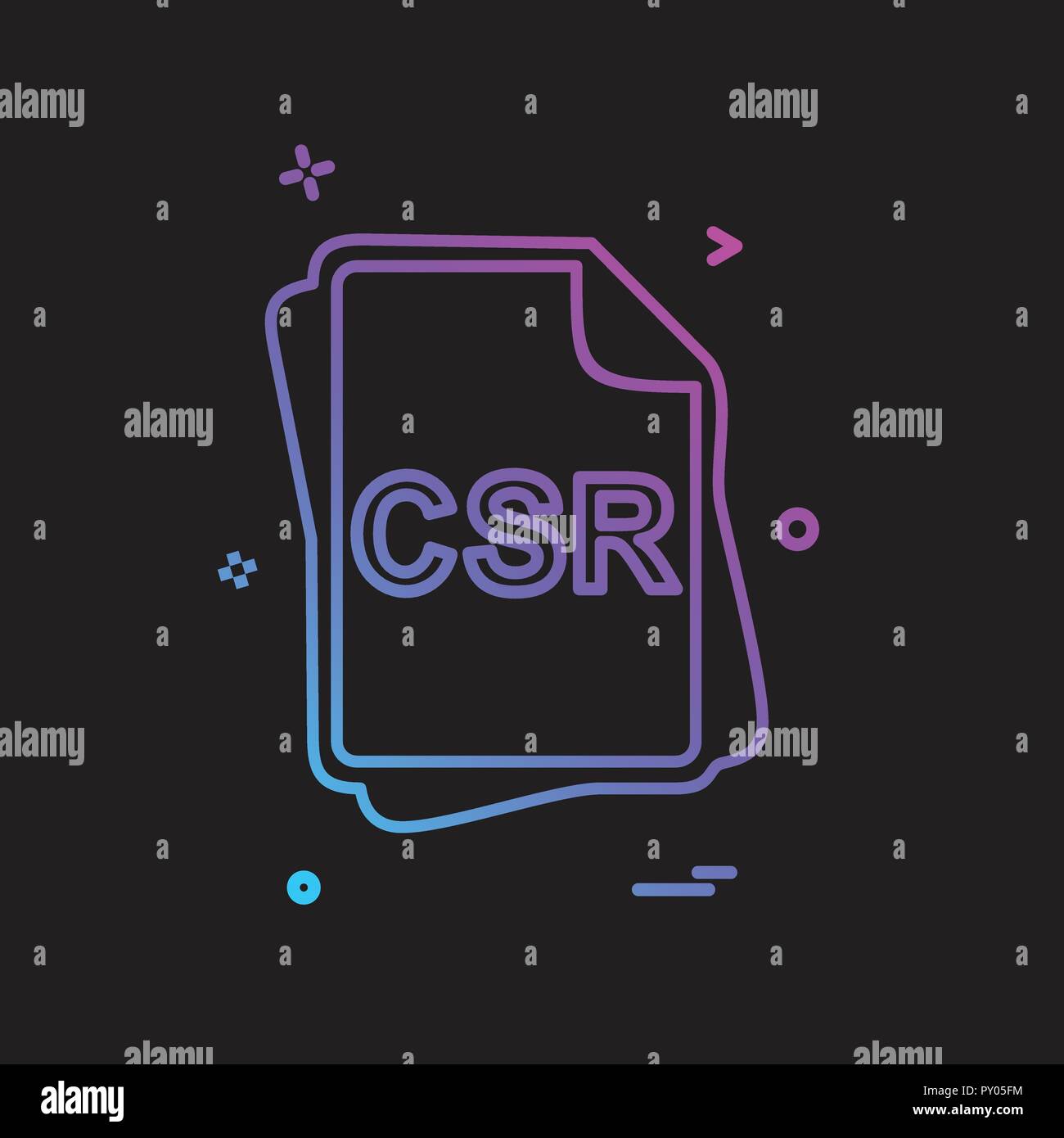CSR file type icon design vector Stock Vector Image & Art - Alamy
