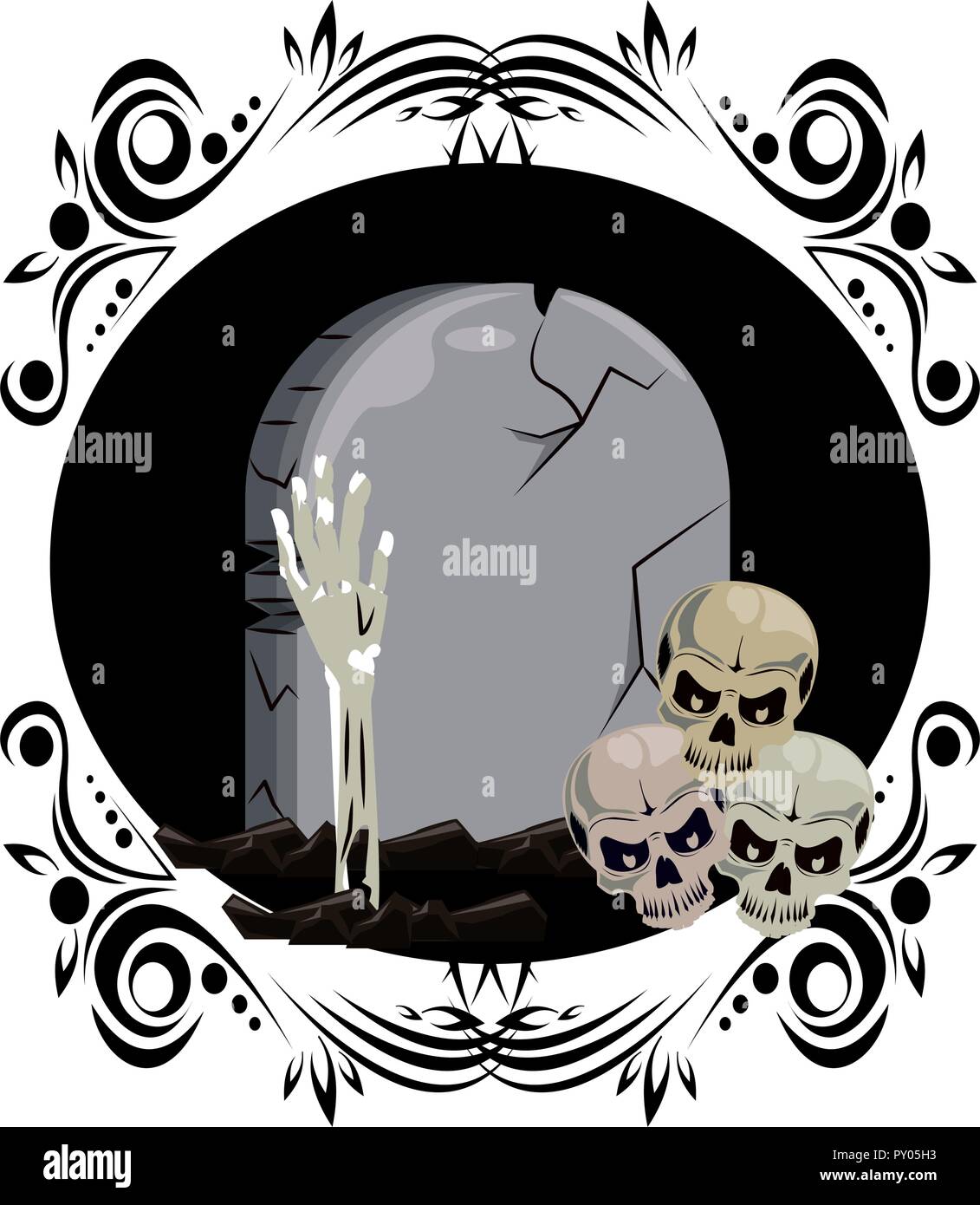 Halloween scary cartoons Stock Vector Image & Art - Alamy