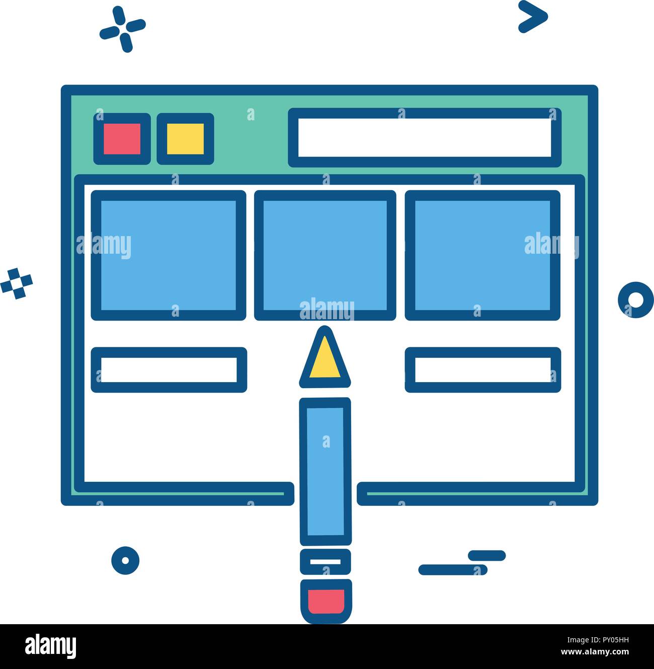 Web layout icon design vector Stock Vector Image & Art - Alamy