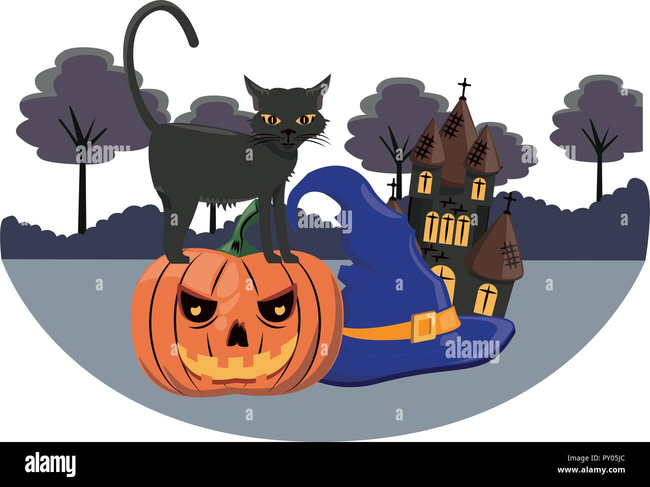 Halloween scary cartoons Stock Vector Image & Art - Alamy