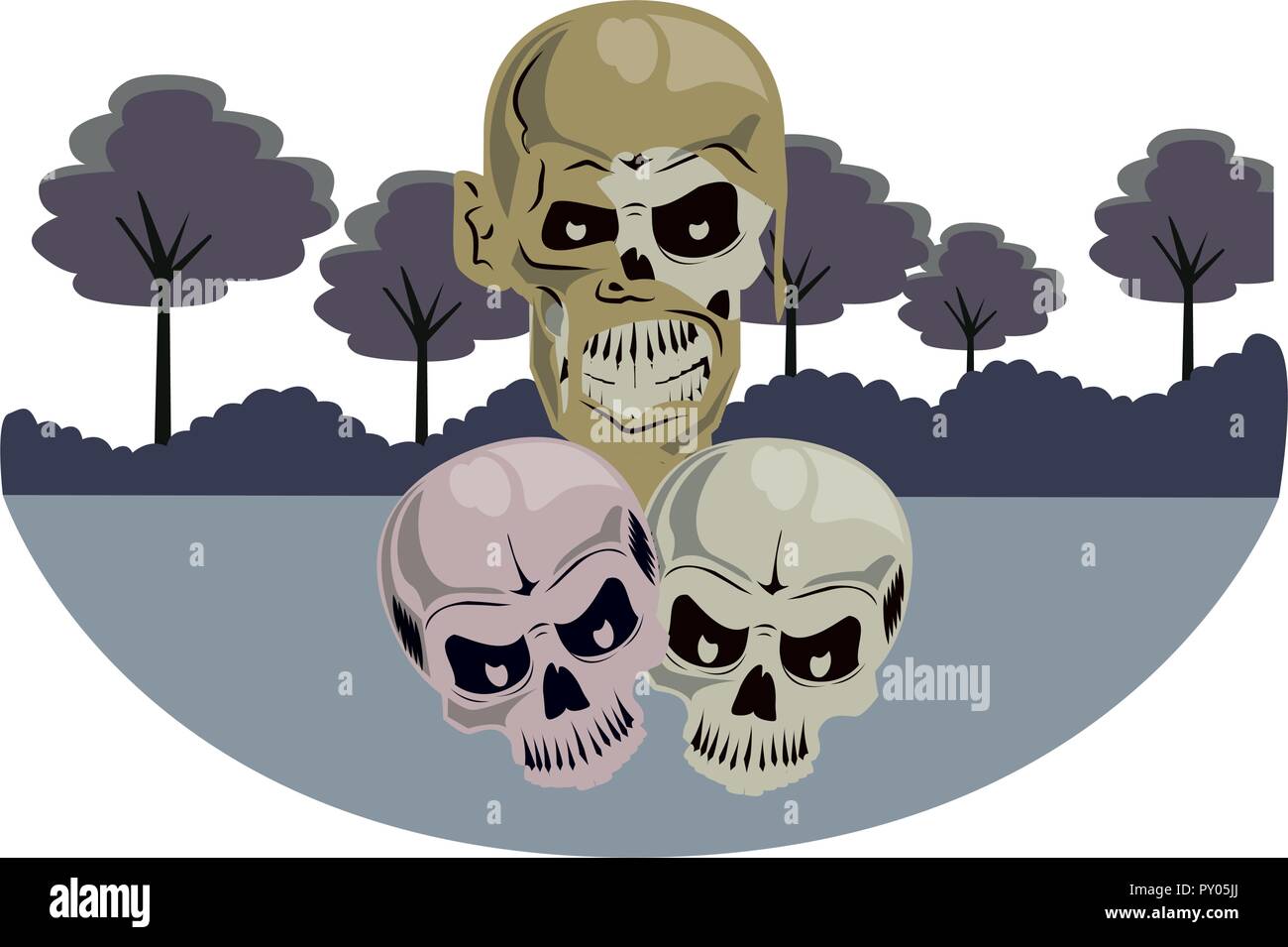 Halloween scary cartoons Stock Vector Image & Art - Alamy