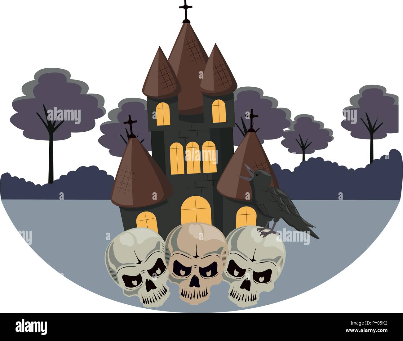 Halloween scary cartoons Stock Vector Image & Art - Alamy