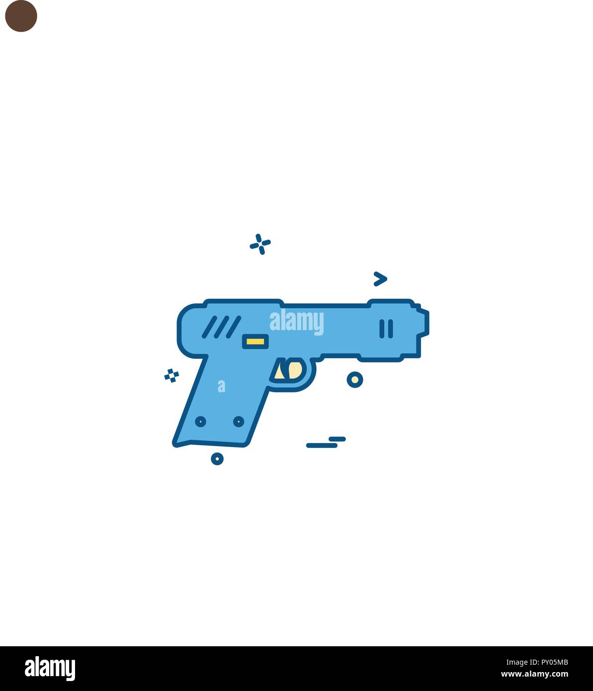 gun pistol police weapon icon vector design Stock Vector Image & Art ...