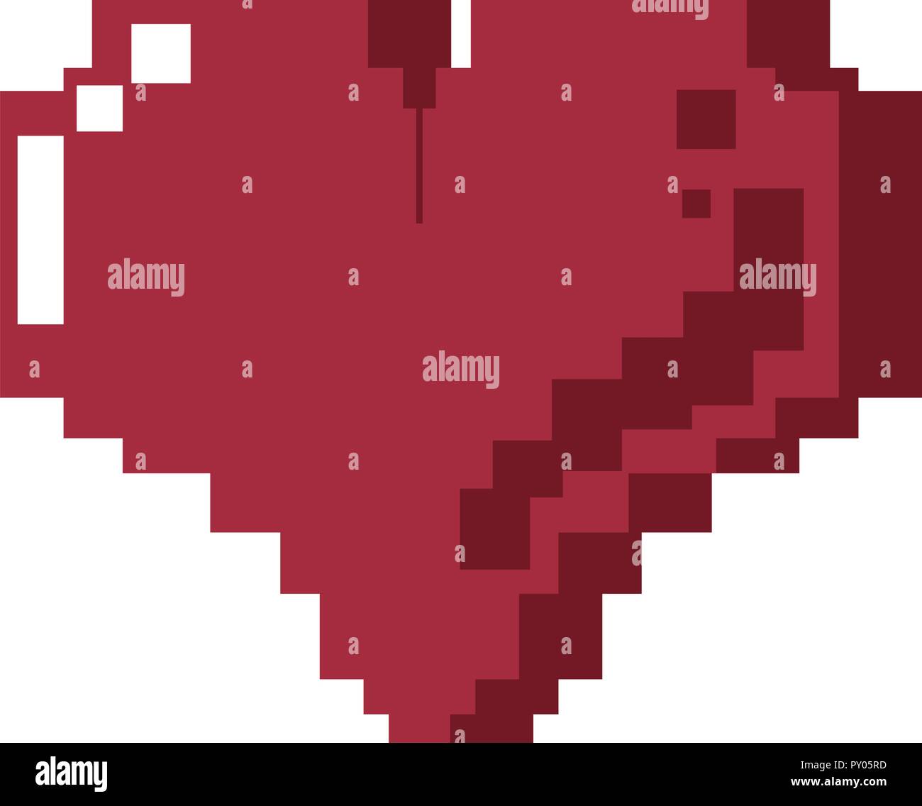Videogame pixelated heart Stock Vector Image & Art - Alamy