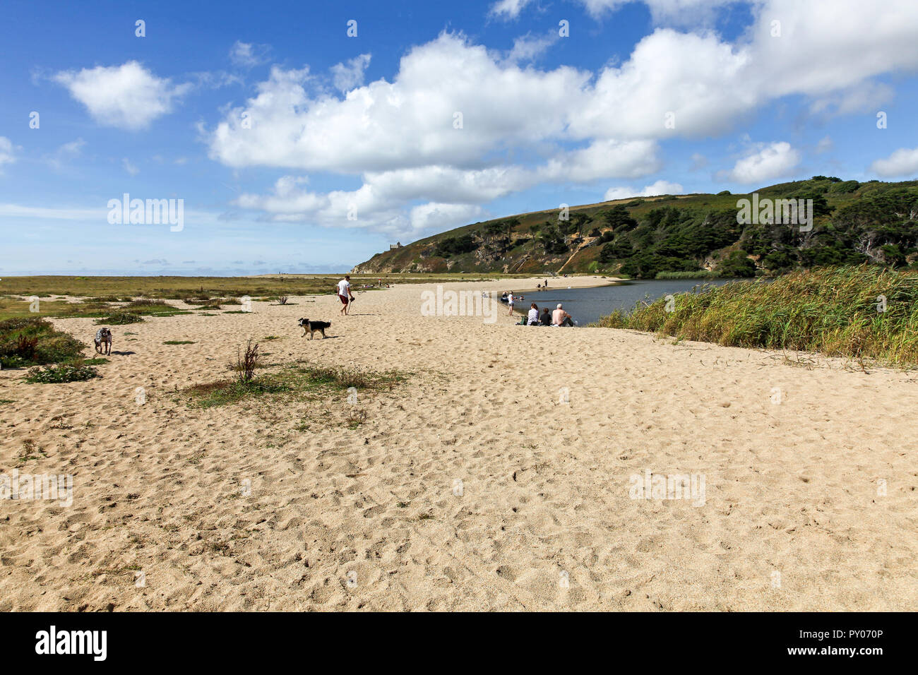 Loe Bar, near to Helston, Cornwall, England, UK Stock Photo - Alamy