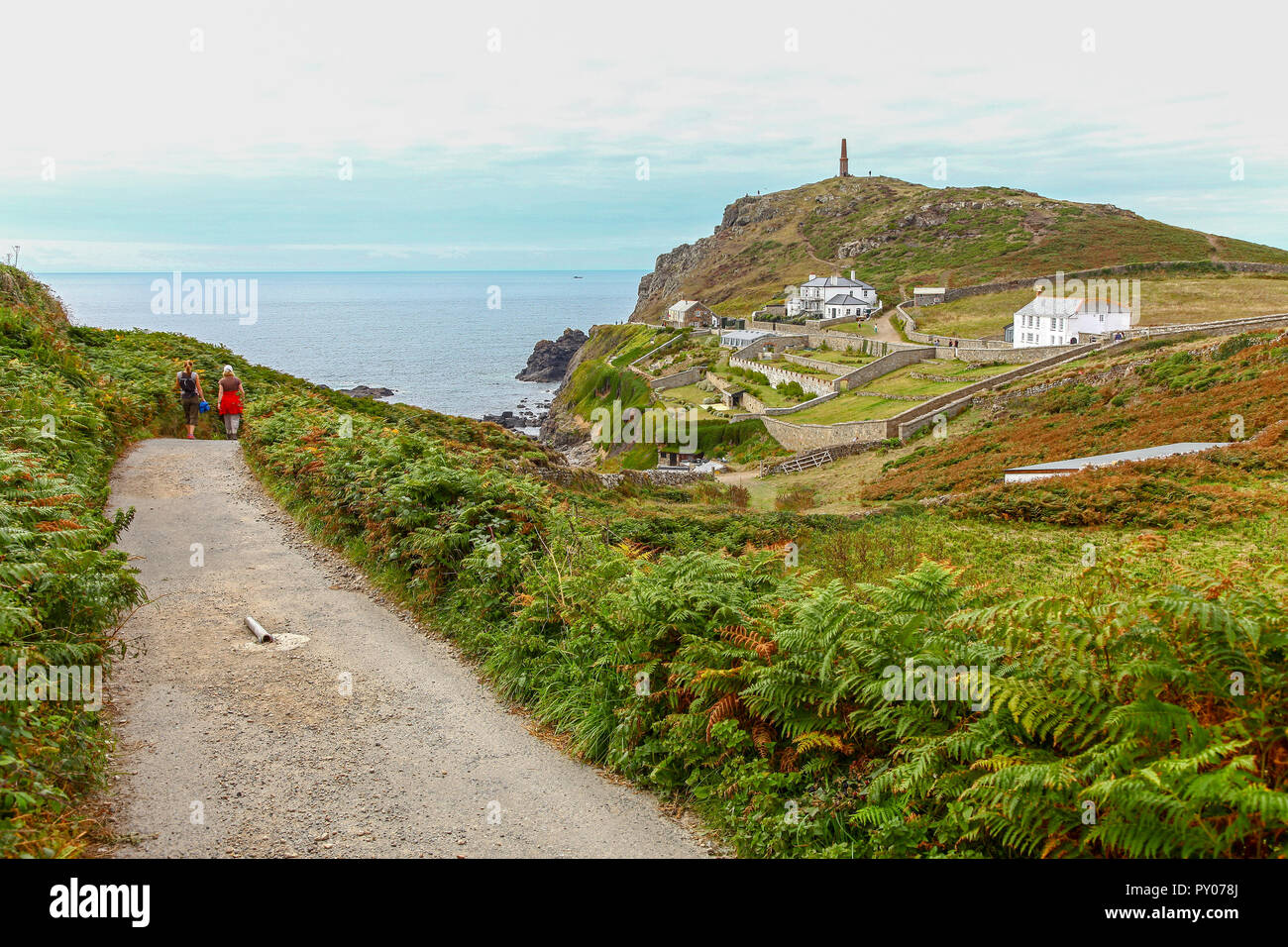 The headland at Cape Cornwall, Cornwall, South West England, UK Stock ...