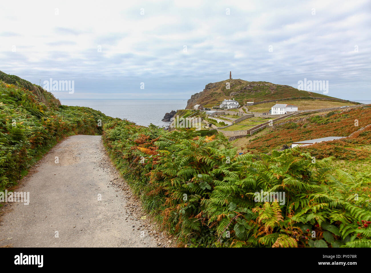The headland at Cape Cornwall, Cornwall, South West England, UK Stock ...