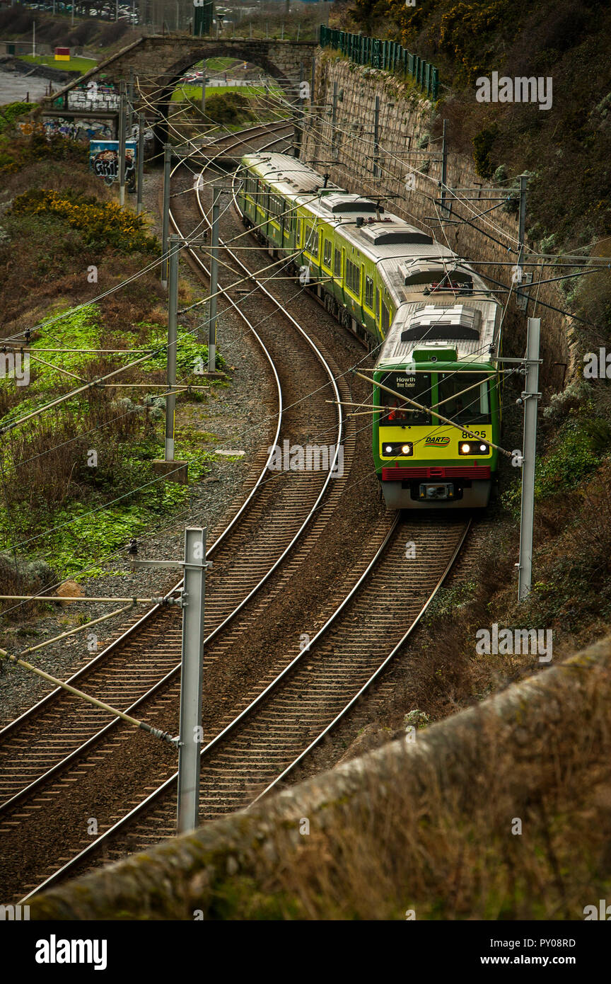 DART Train at Killiney Stock Photo - Alamy