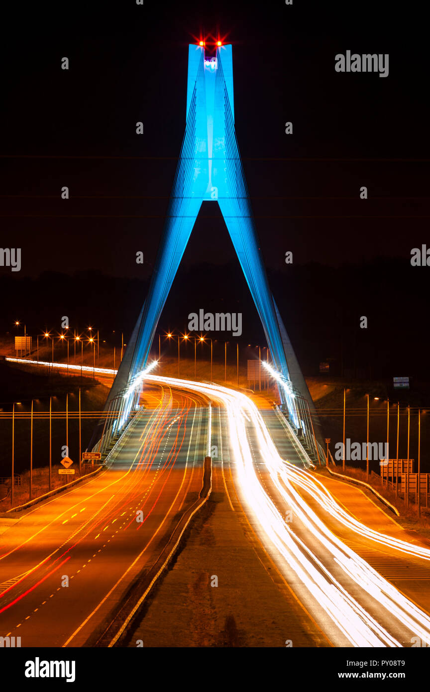 Mary McAleese Boyne Valley Bridge at night Stock Photo - Alamy
