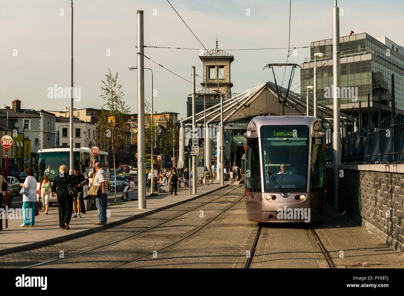 LUAS Train at Connolly Station Stock Photo - Alamy