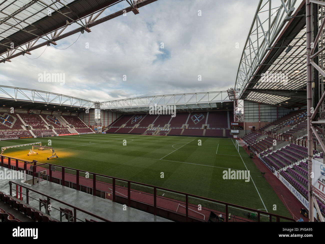 The new main stand, replacing the Archibald Leitch stand at Tynecastle ...