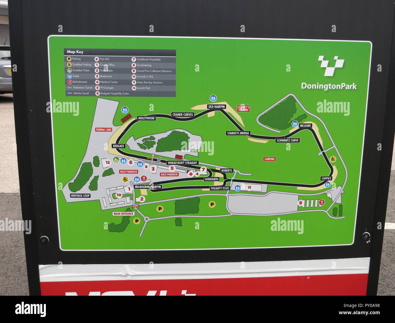 signpost at the RS OWNERS CLUB National day at donnington park race ...
