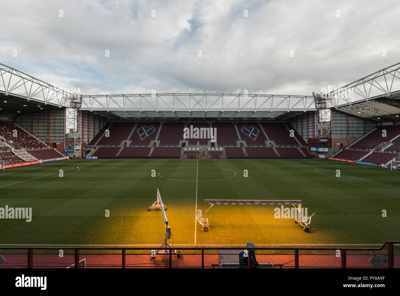 The new main stand, replacing the Archibald Leitch stand at Tynecastle ...