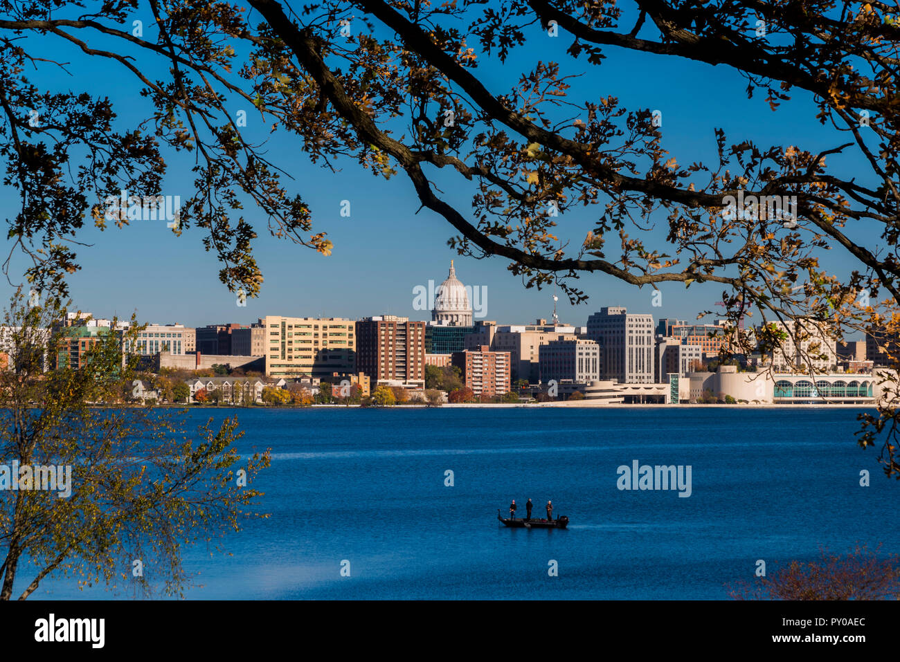 Skyline of Madison, Wisconsin Stock Photo - Alamy