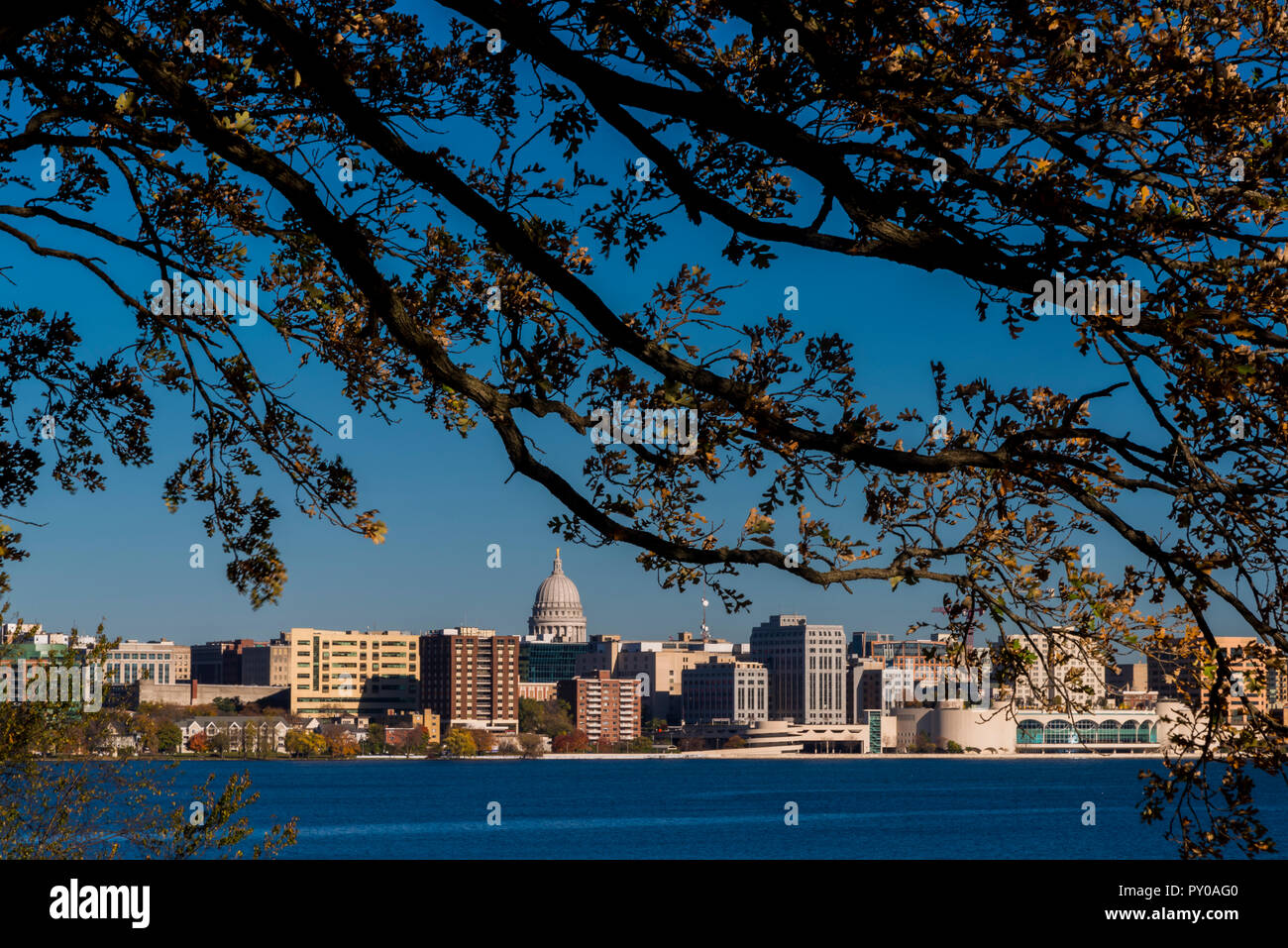 Skyline of Madison, Wisconsin Stock Photo - Alamy