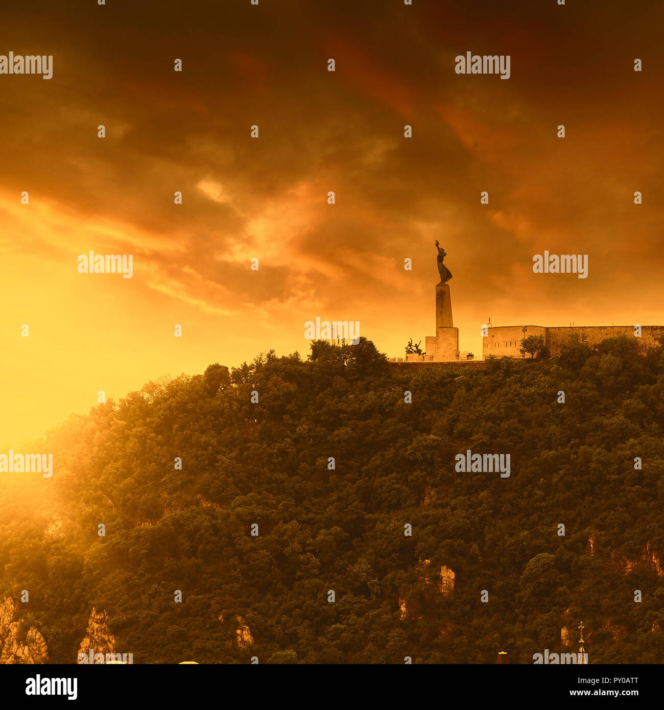 Statue of Liberty, Gellert hill, Budapest, Hungary Stock Photo - Alamy