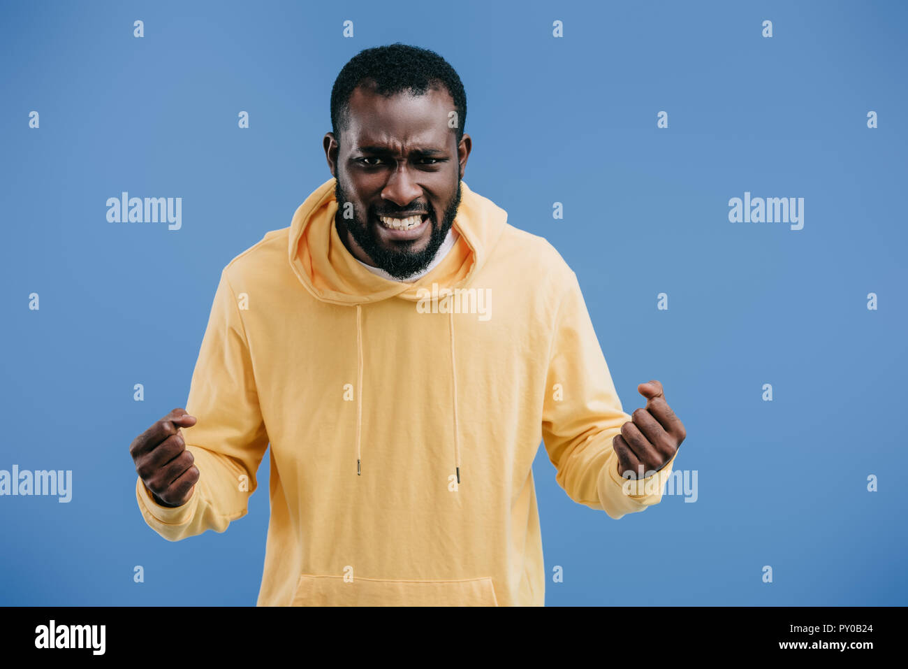 Angry young african american man hi-res stock photography and images ...