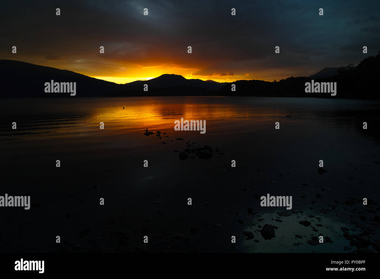 Loch lomond at dusk hi-res stock photography and images - Alamy