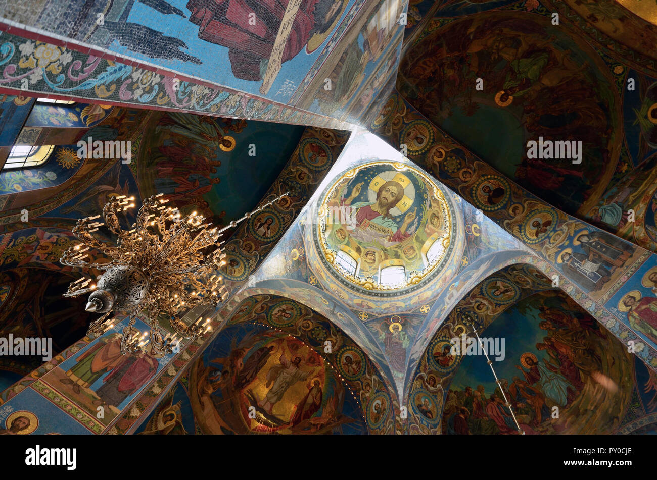 Mosaic of christ pantocrator under the central dome hi-res stock ...