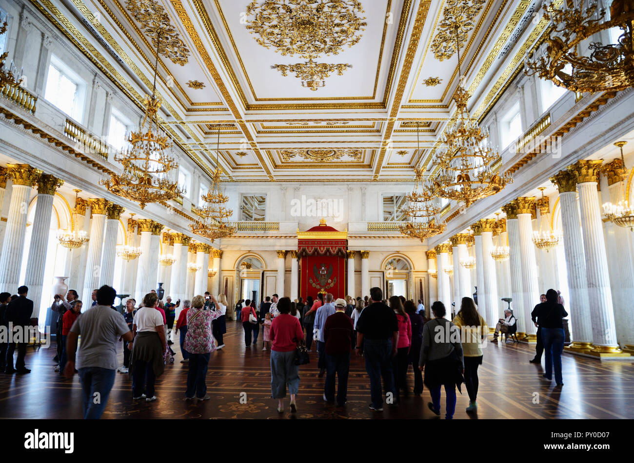 Imperial russian throne room st georges hall hi-res stock photography ...