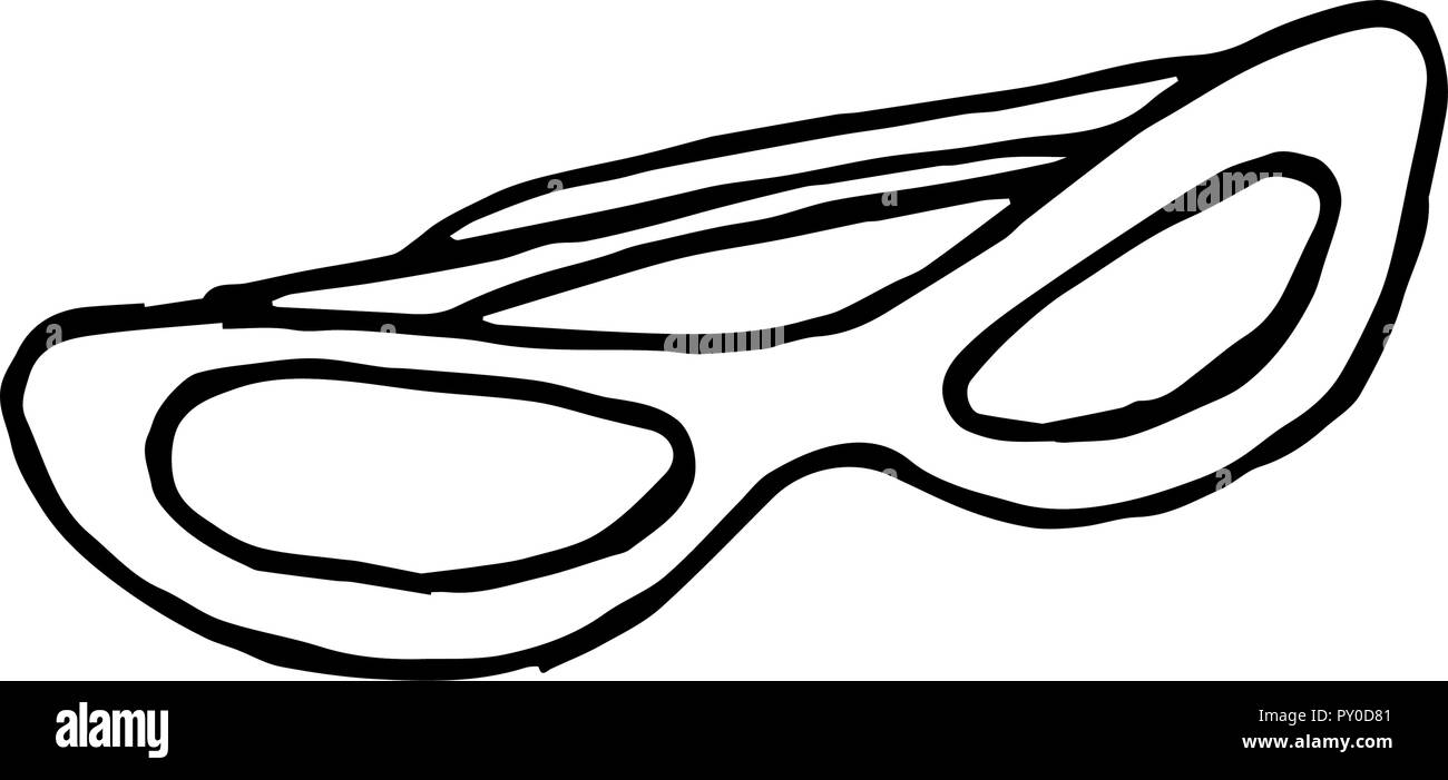 Simple free hand drawing of sunglasses in doodle style Stock Vector ...