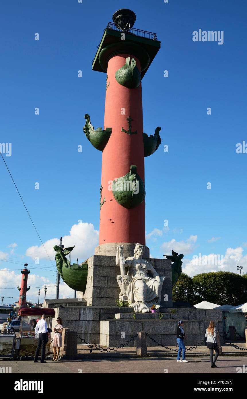The two monumental red-painted columns in front of the Naval Museum ...