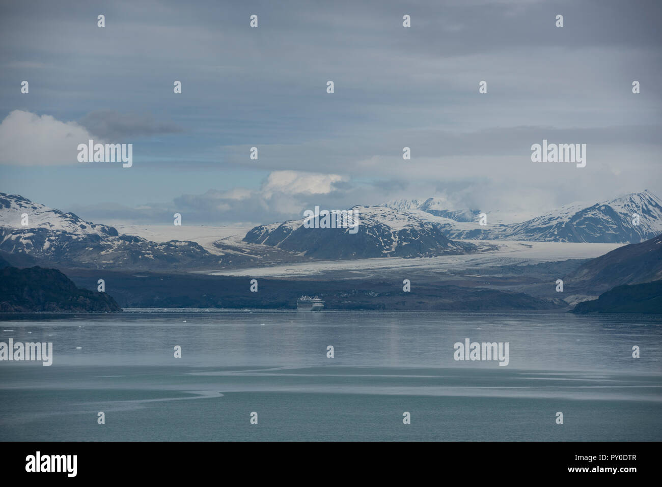 A cruise ship on Tarr Inlet, part of Glacier Bay in the Glacier Bay ...