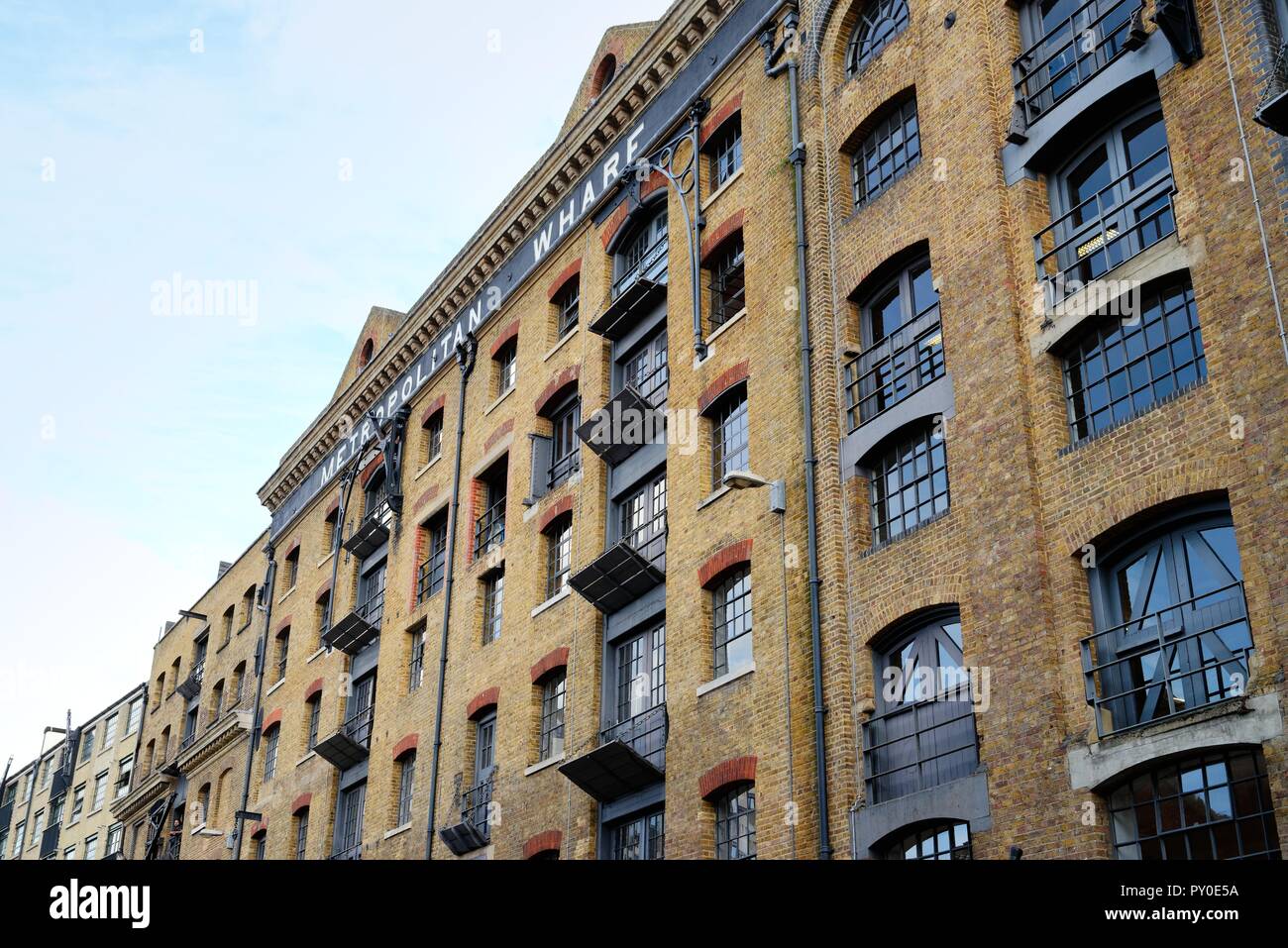 Exterior of the Metropolitan Wharf Wapping Wall East London England UK ...