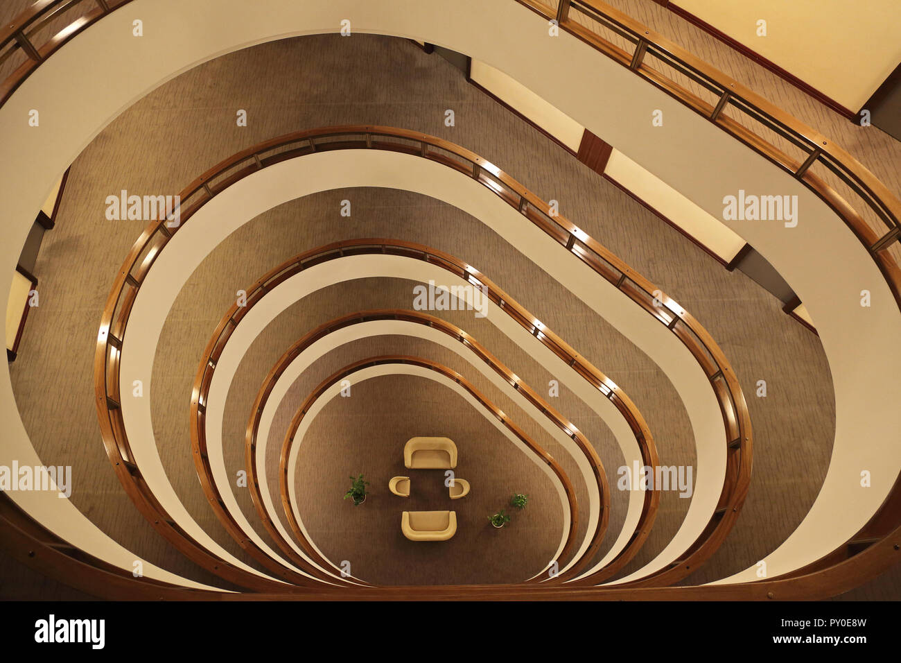 Hotel Lobby Floors Top View Abstract Curves Stock Photo - Alamy