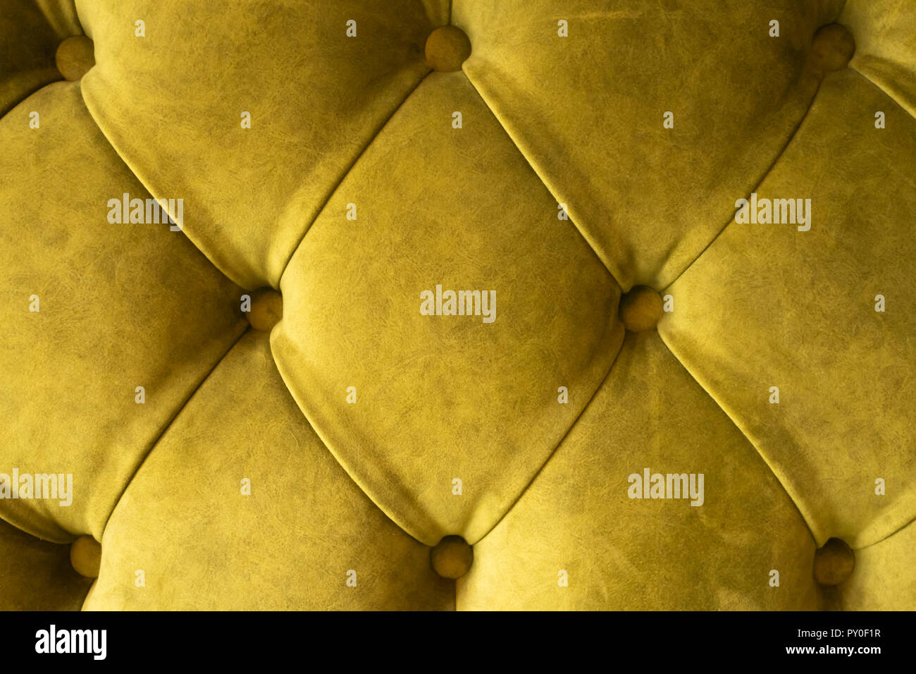 Green velvet capitone textile background, retro Chesterfield style ...