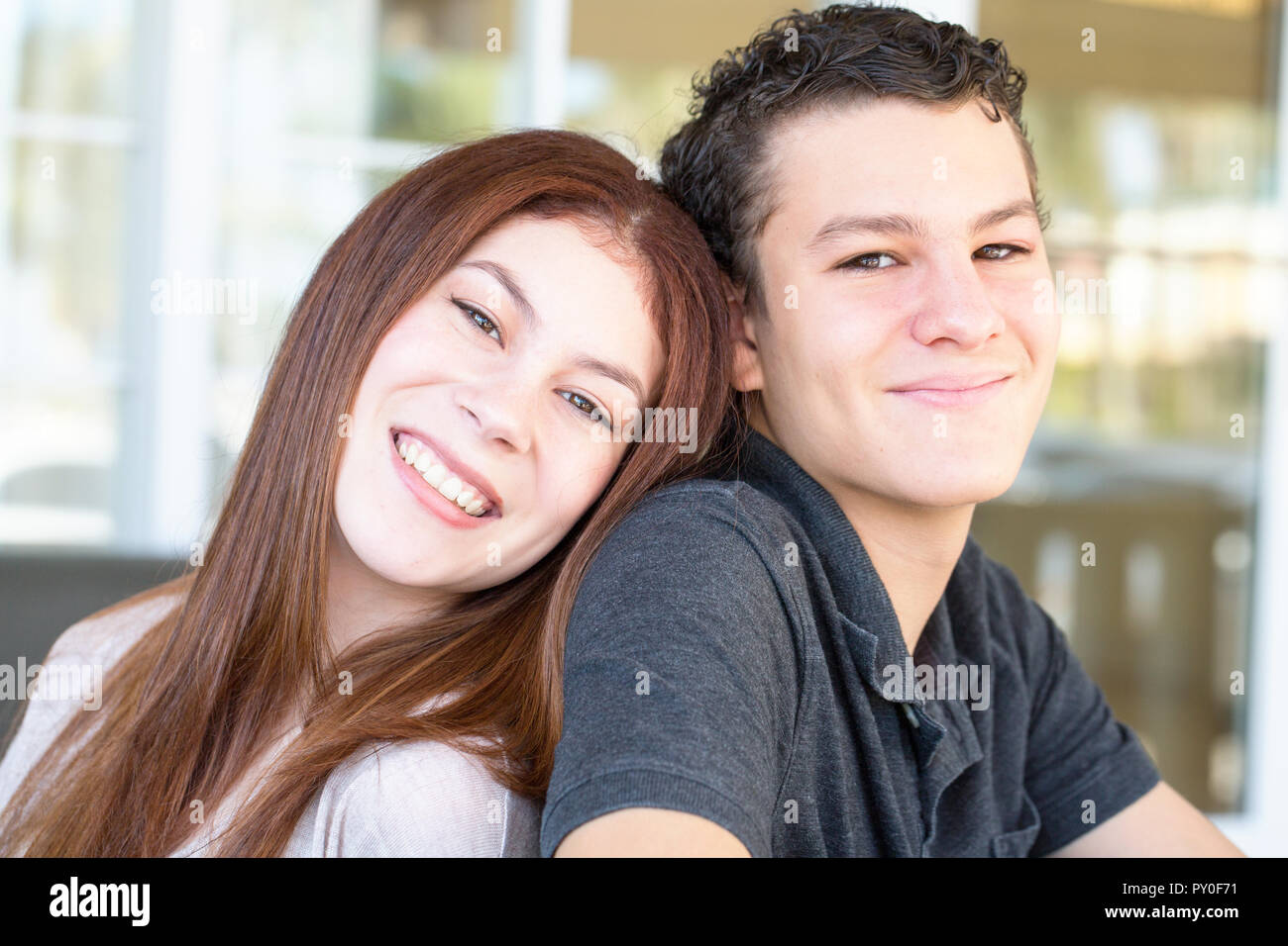 Confident brother sister hi-res stock photography and images - Alamy
