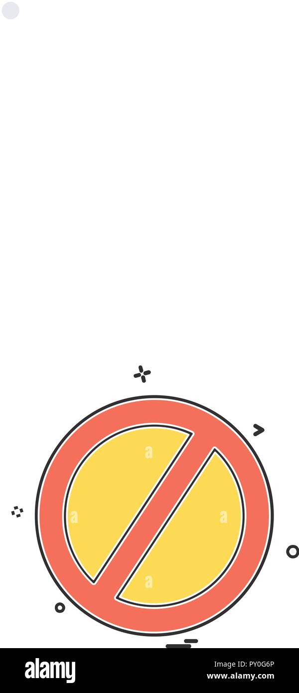 Not Allowed icon design vector Stock Vector Image & Art - Alamy